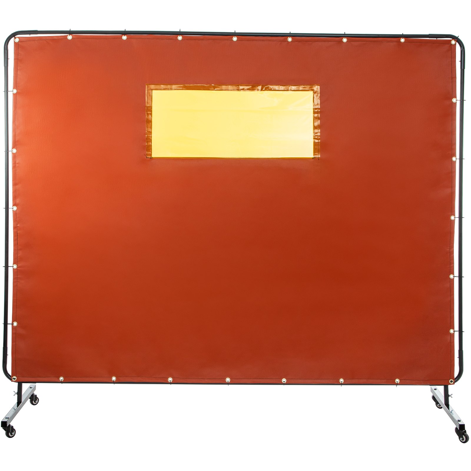 VEVOR Welding Curtain, 6' x 8', Welding Screen with Metal Frame & 4 ...