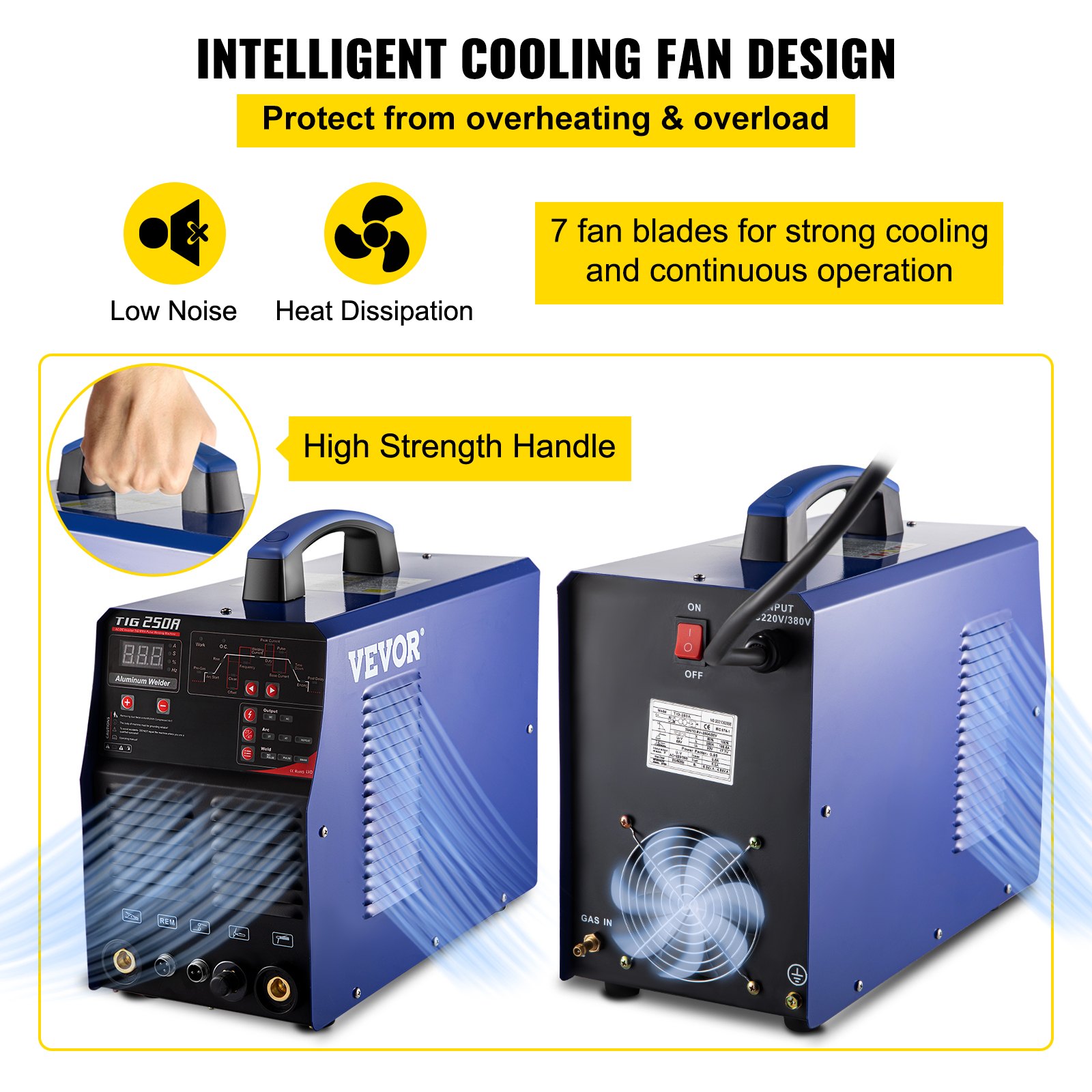 VEVOR TIG Welder AC/DC, 3 in 1 TIG/MMA/ARC Welding Machine with 110 ...