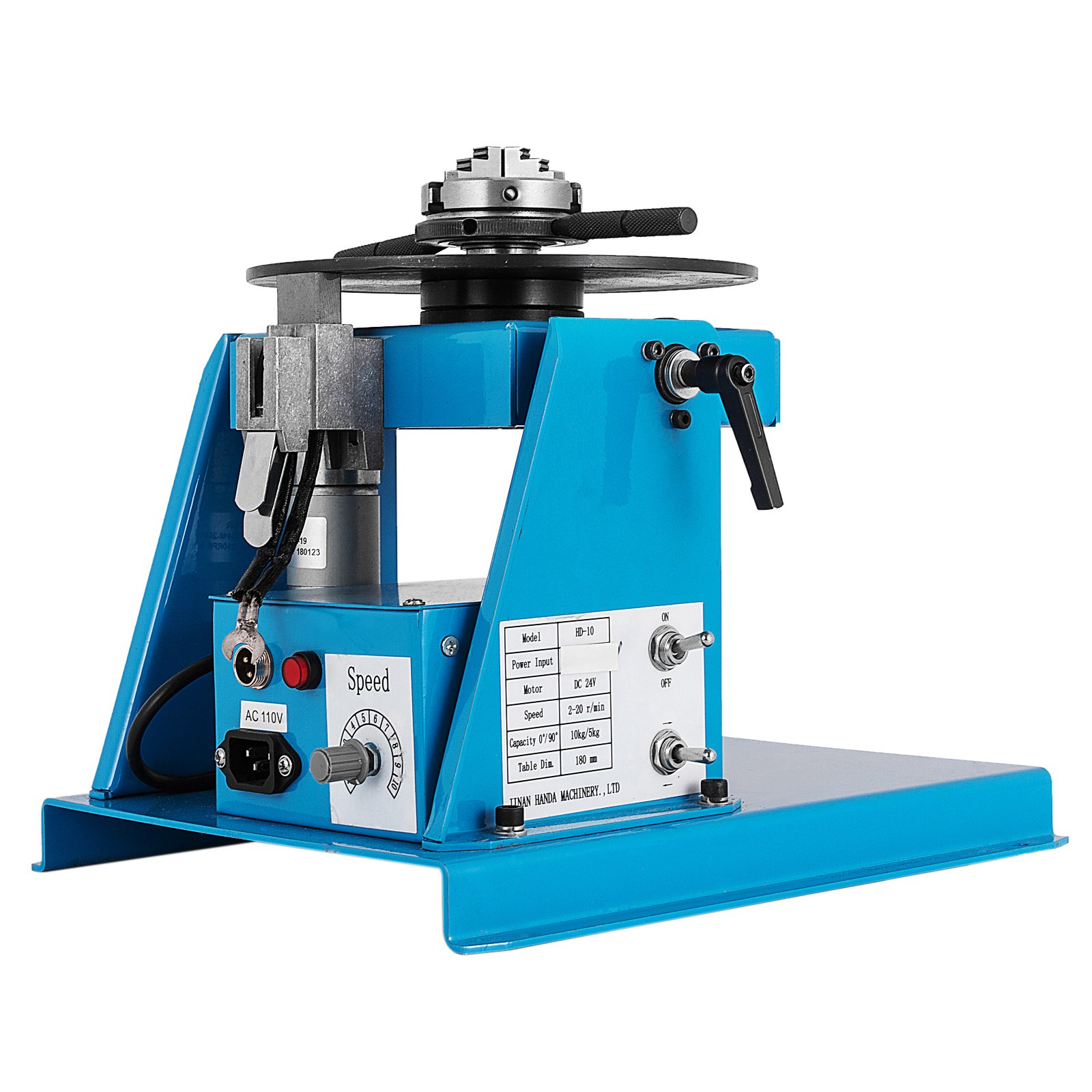 VEVOR 10KG Rotary Welding Positioner Turntable Table 110V Mini 0 to 90 ...