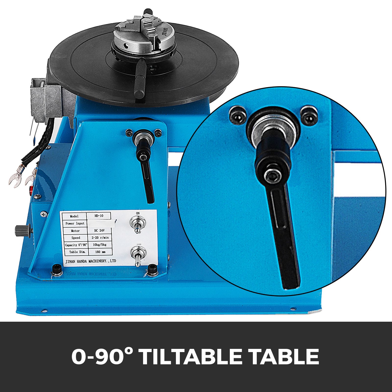 VEVOR 10KG Rotary Welding Positioner Turntable Table 110V Mini 0 to 90 ...