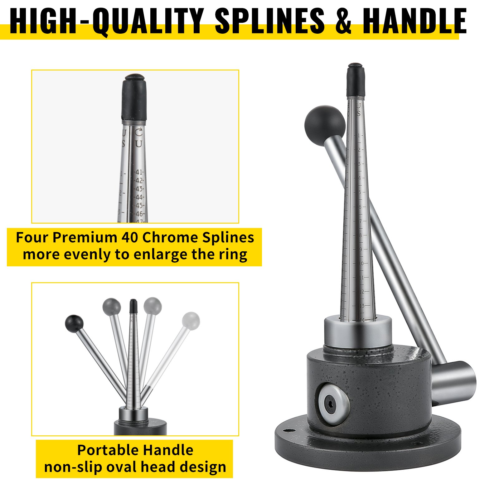 VEVOR Ring Stretcher Reducer Nodular Iron Coin Ring Stretcher with U.S ...