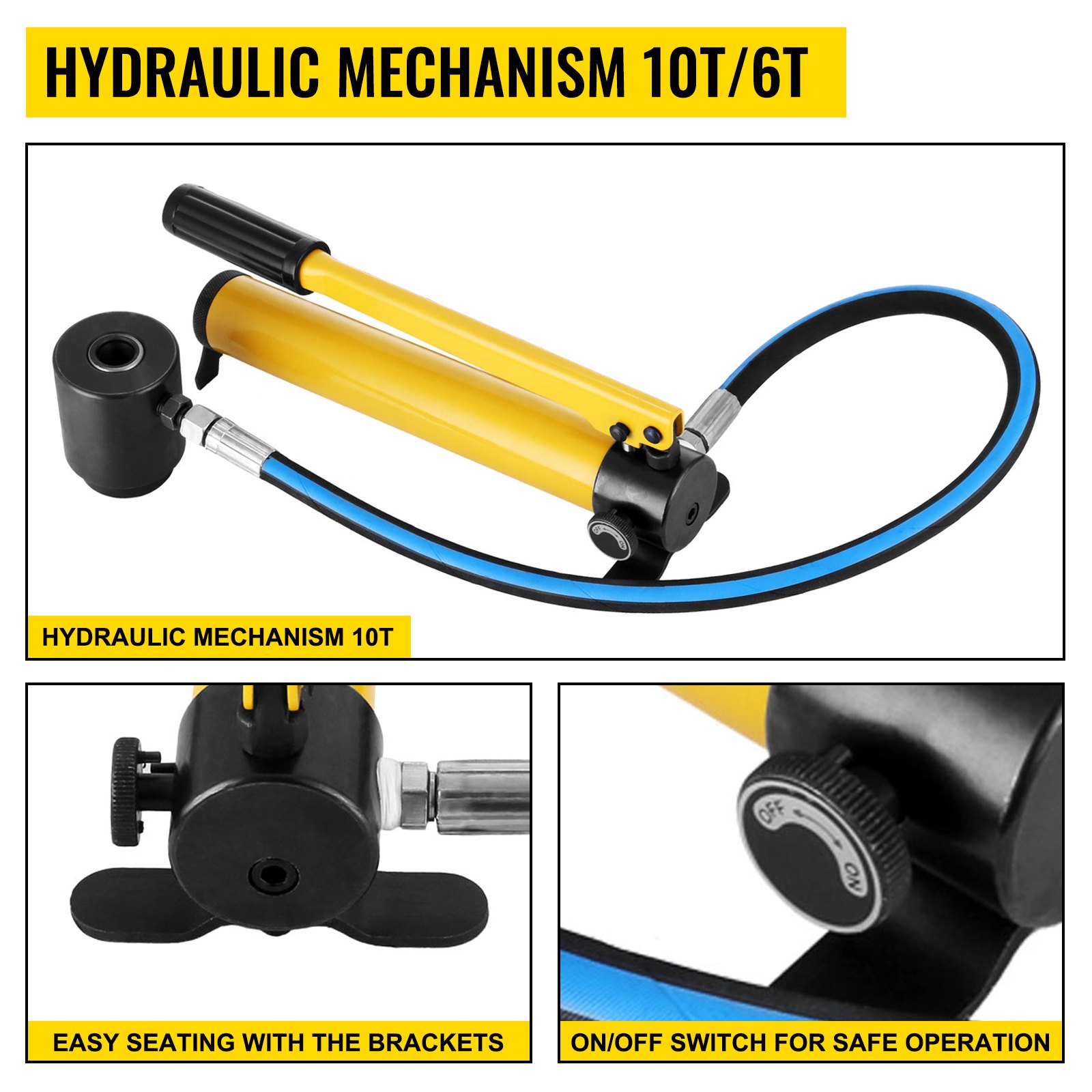 VEVOR 10 Ton 1/2" to 2" Hydraulic Knockout Punch Driver Tool Kit ...