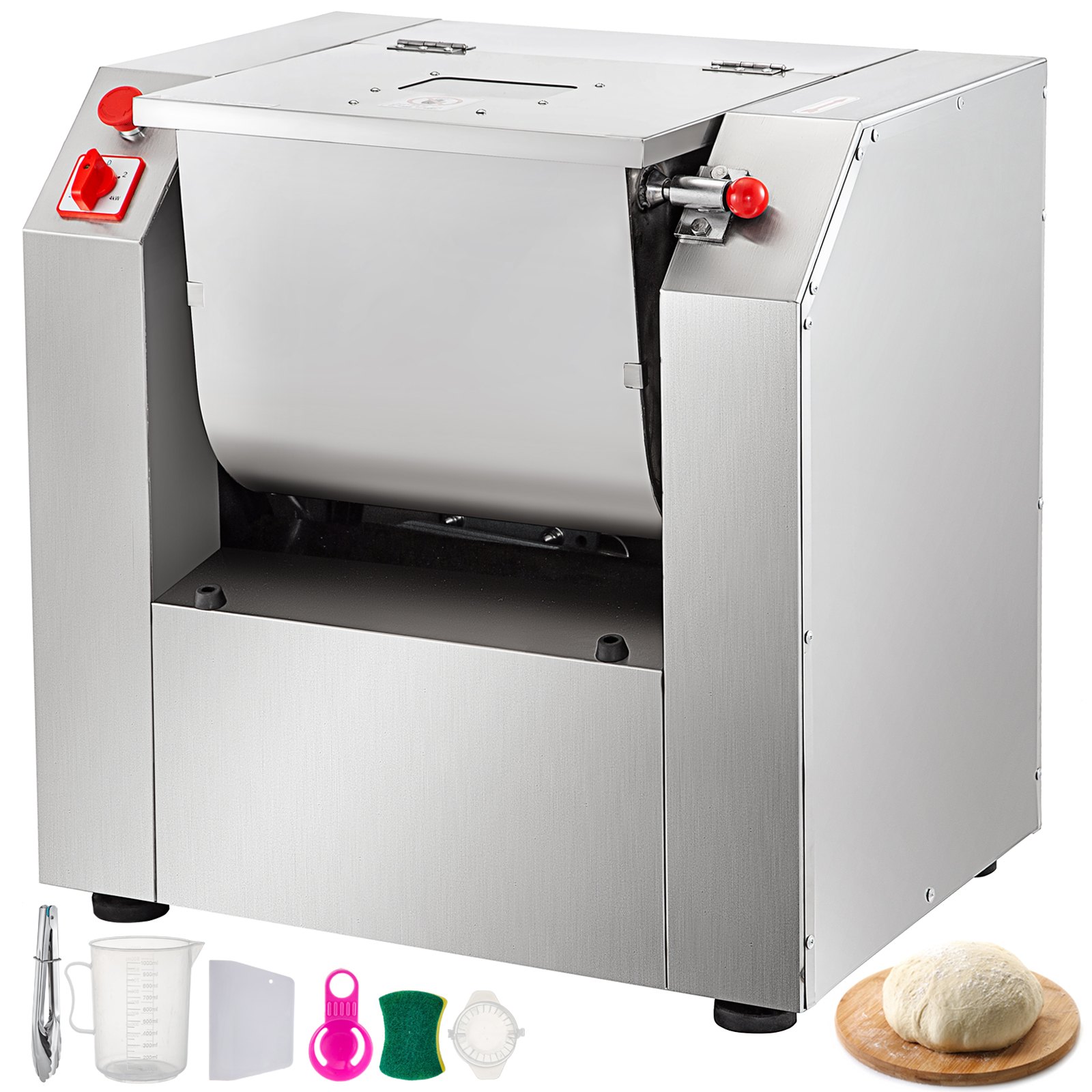 VEVOR Commercial Dough Mixer, 25 KG Kneading Capacity, Flour Mixer ...