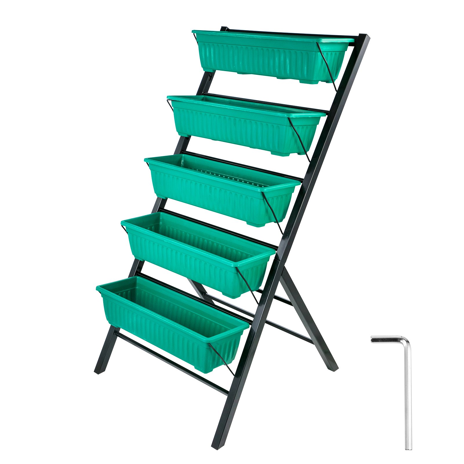 VEVOR Vertical Garden Planter 4 Feet Vertical Planters Outdoor with 5 ...