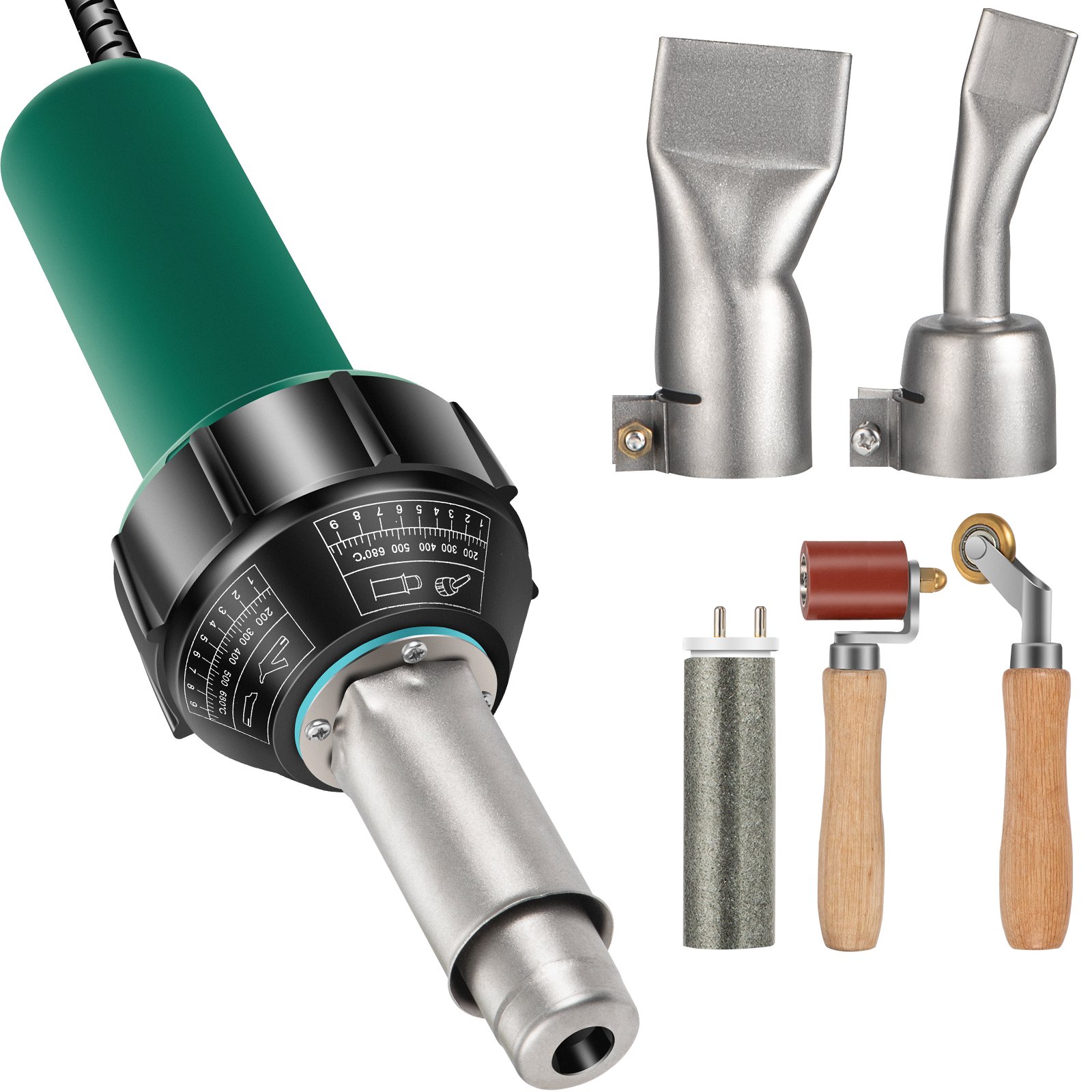 VEVOR Roofing Welder PVC Welding Gun 5 pcs 1600W 120V Hot Air Welding ...