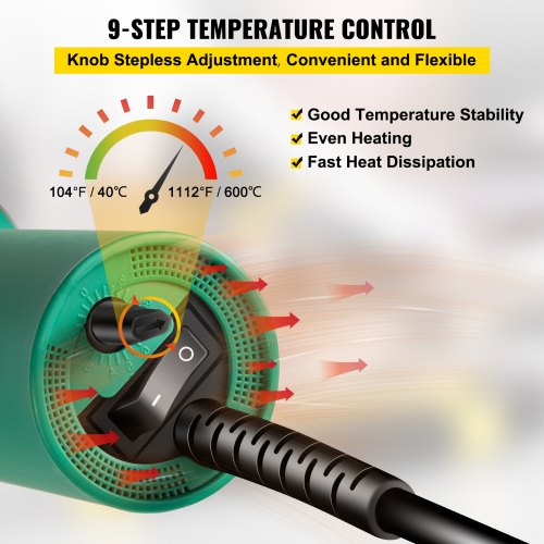 VEVOR Roofing Welder PVC Welding Gun 8 pcs 1600W 120V Welding Tool Kit ...