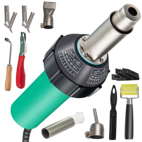 VEVOR Roofing Welder, 8 Pcs PVC Welding Gun, 1600W Pvc Welder With Case ...