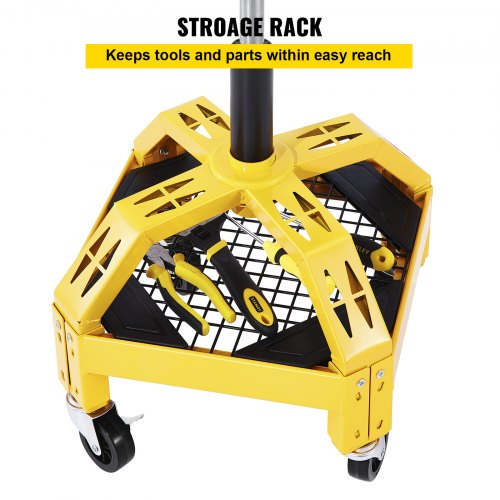 VEVOR Rolling Garage Stool 300LBS Adjustable Mechanic Work Shop Seat w ...