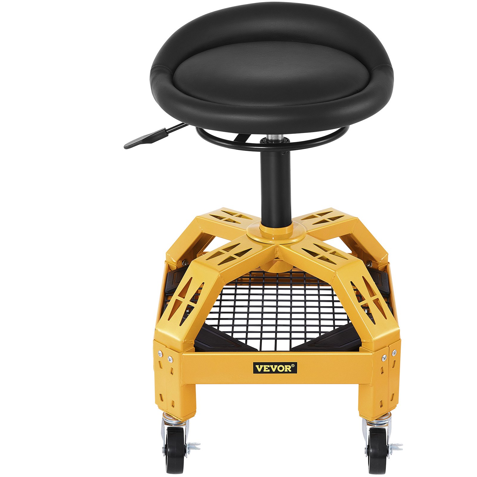 VEVOR Rolling Garage Stool, 300LBS Capacity, Adjustable Height from 24 ...