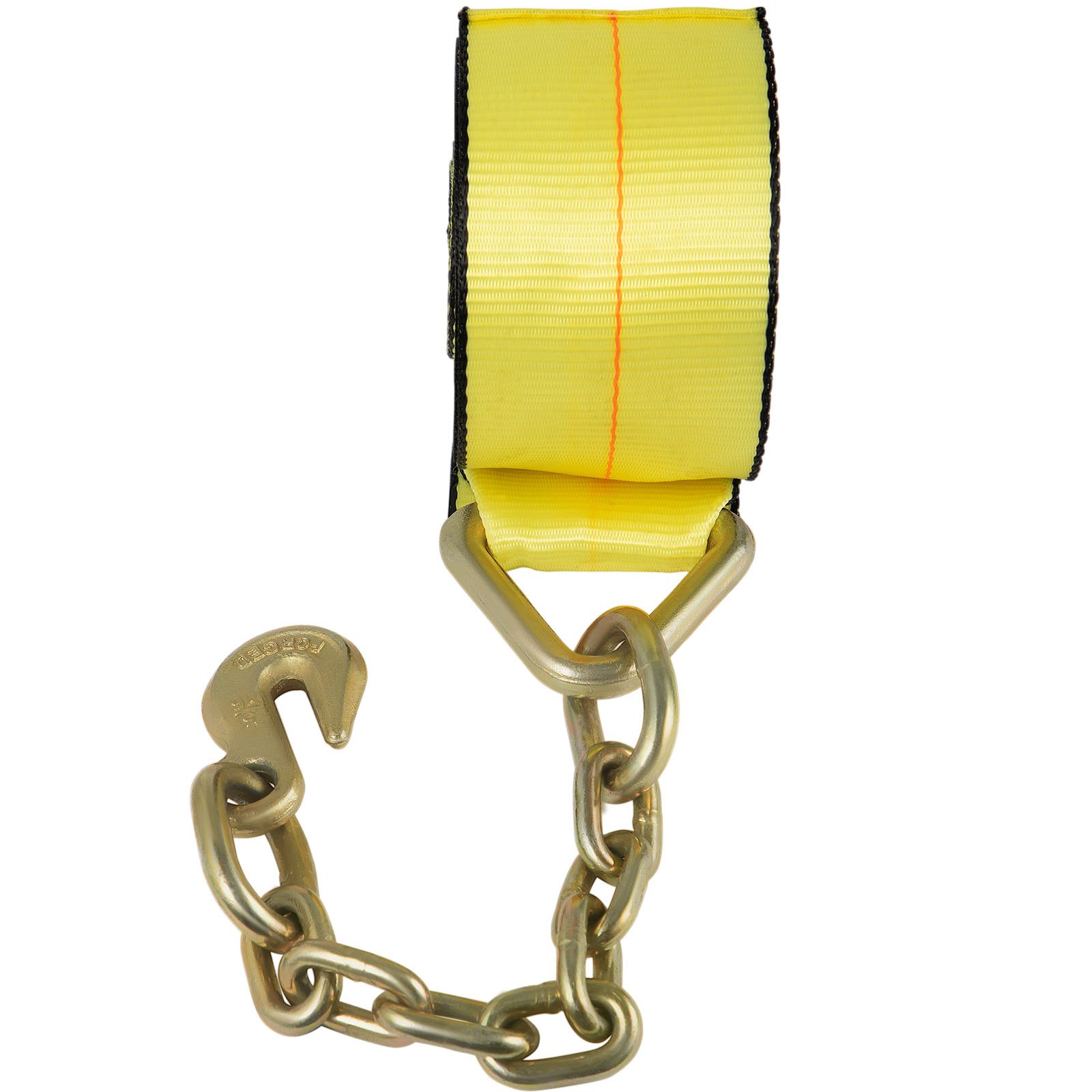 VEVOR Truck Straps, 4"x30' Winch Straps w/Chain Anchor, Flatbed Tie ...