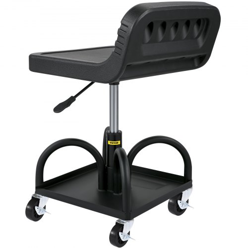 VEVOR Rolling Garage Stool, 300LBS Capacity, Adjustable Height from 15. ...