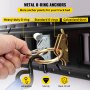 VEVOR E Track Tie-Down Rail Kit, 18PCS 5FT E-Tracks Set Includes 4 ...