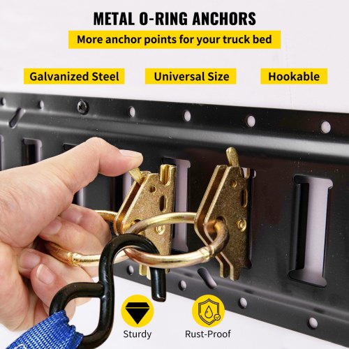VEVOR E Track Tie-Down Rail Kit, 30PCS 5FT E-Tracks Set Includes 4 ...
