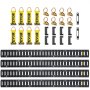 VEVOR E Track Tie-Down Rail Kit, 30PCS 8FT E-Tracks Set Includes 4 ...