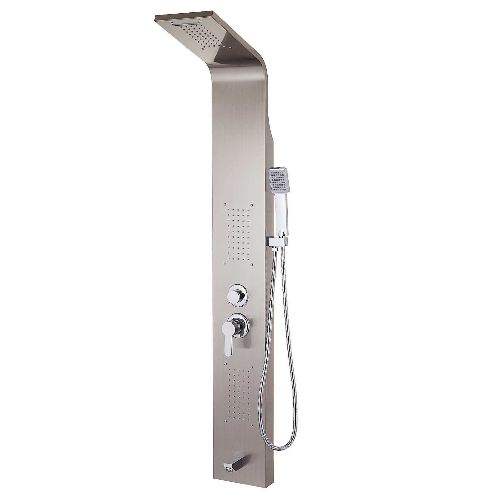 Shower Panel Tower Rainfall W/ Massage System Body Jet Tap Stainless ...