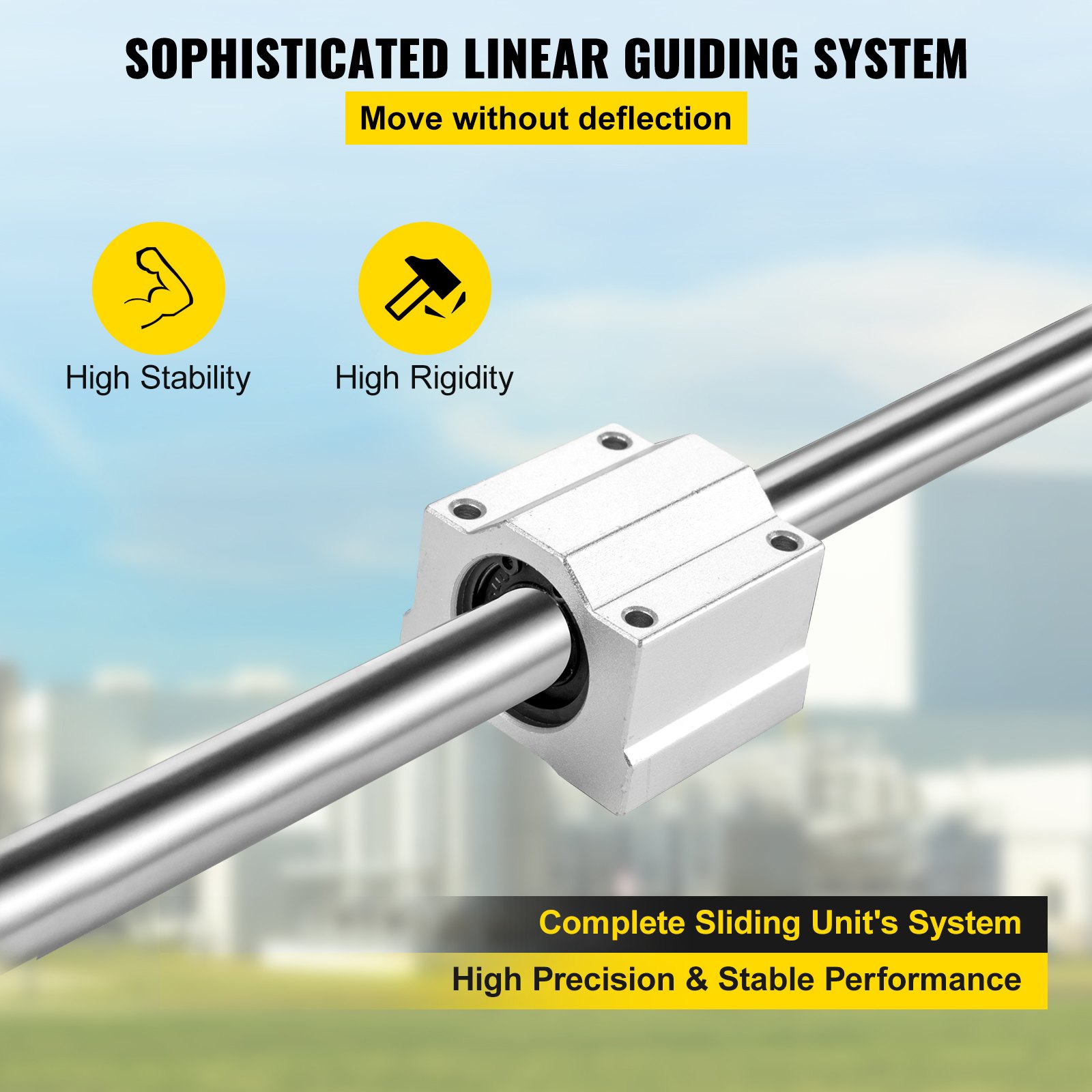 VEVOR Linear Rail Slide 2PCs 20mm x 1000mm Linear Bearing Slide Set ...