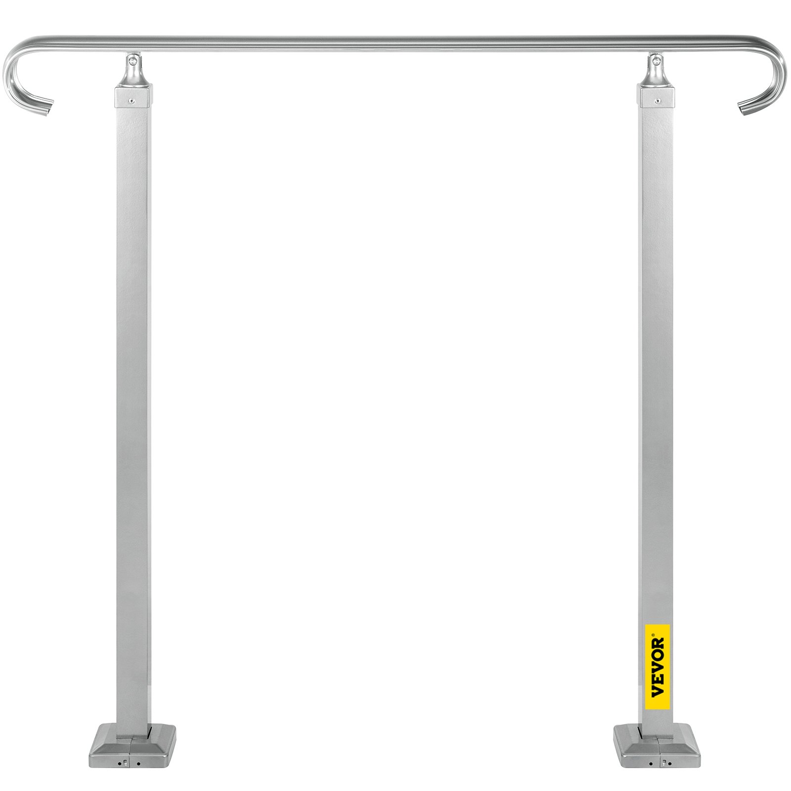 VEVOR Outdoor Stair Railing, Fit 2 or 3 Steps Alloy Metal Handrailing ...