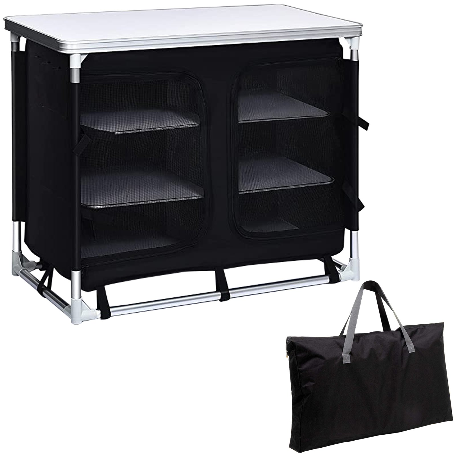 VEVOR Foldable Camping Kitchen Portable Outdoor Kitchen Storage Bag ...