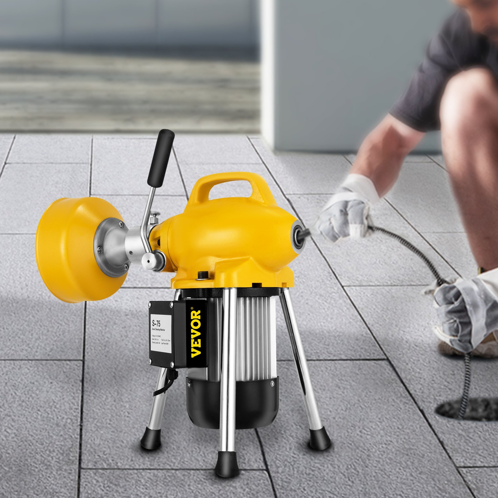 Sectional Drain Cleaning Machine 400W Drain Cleaner 20mx16mm & 5mx10mm ...