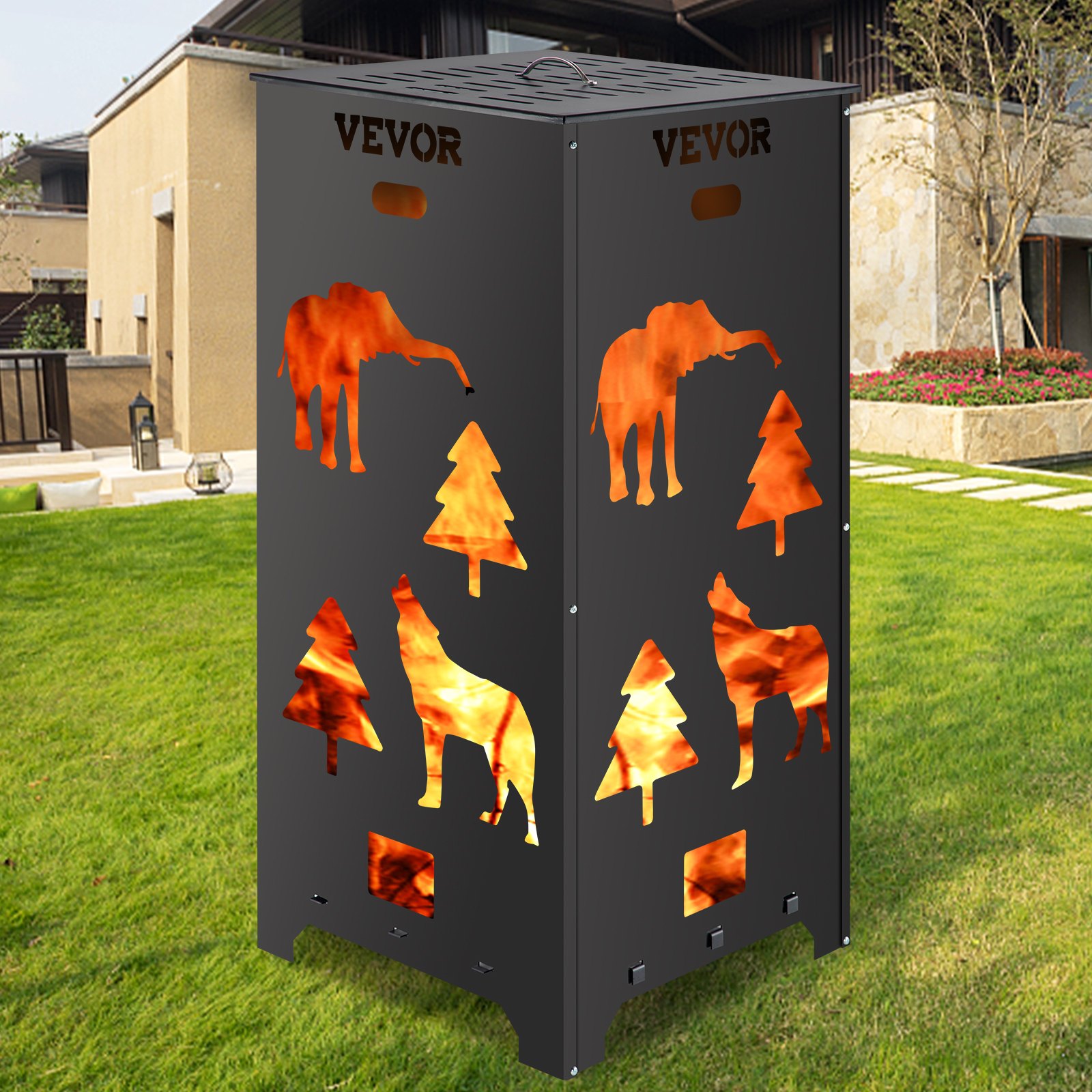 VEVOR Burn Barrel, 22x22x45 inch Burn Cage, Carbon Steel Cage ...