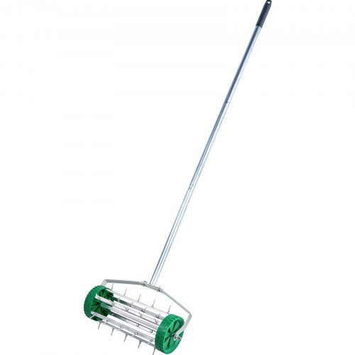 Vevor Rolling Lawn Aerator Push Aerator 18" Spike Aerator Roller Garden ...
