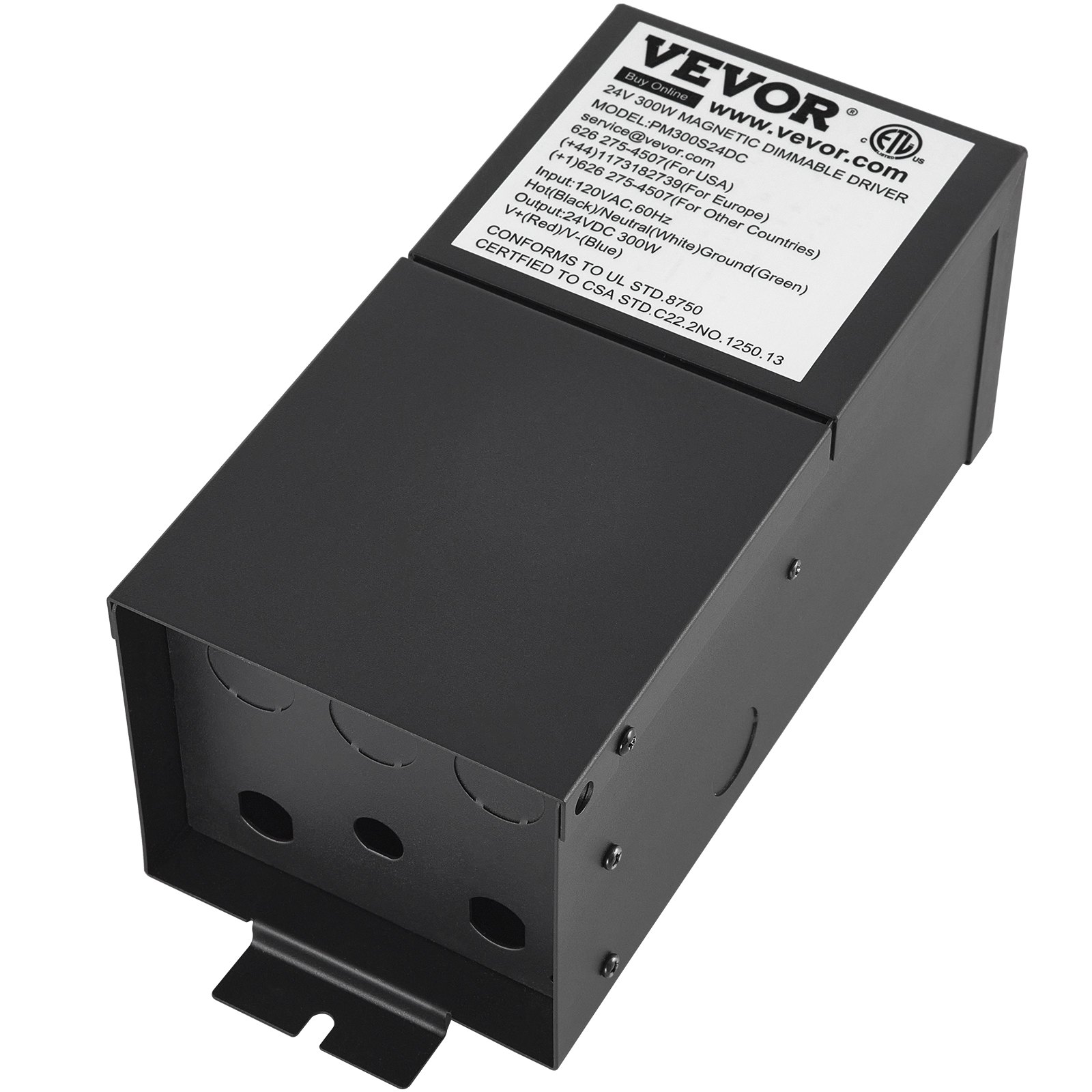 VEVOR Dimmable LED Driver, 24V 300W Magnetic Power Supply, 120V AC ...