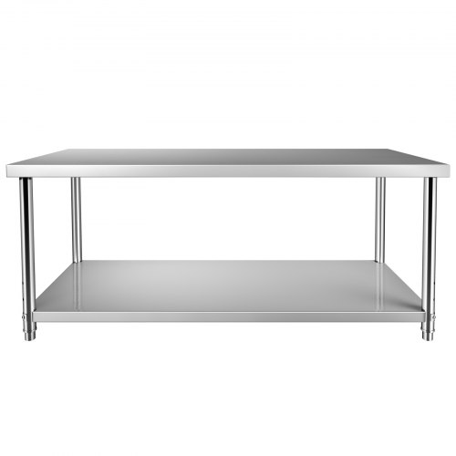 VEVOR Stainless Steel Prep Table, 72 x 30 x 34 Inch, 550lbs Load ...