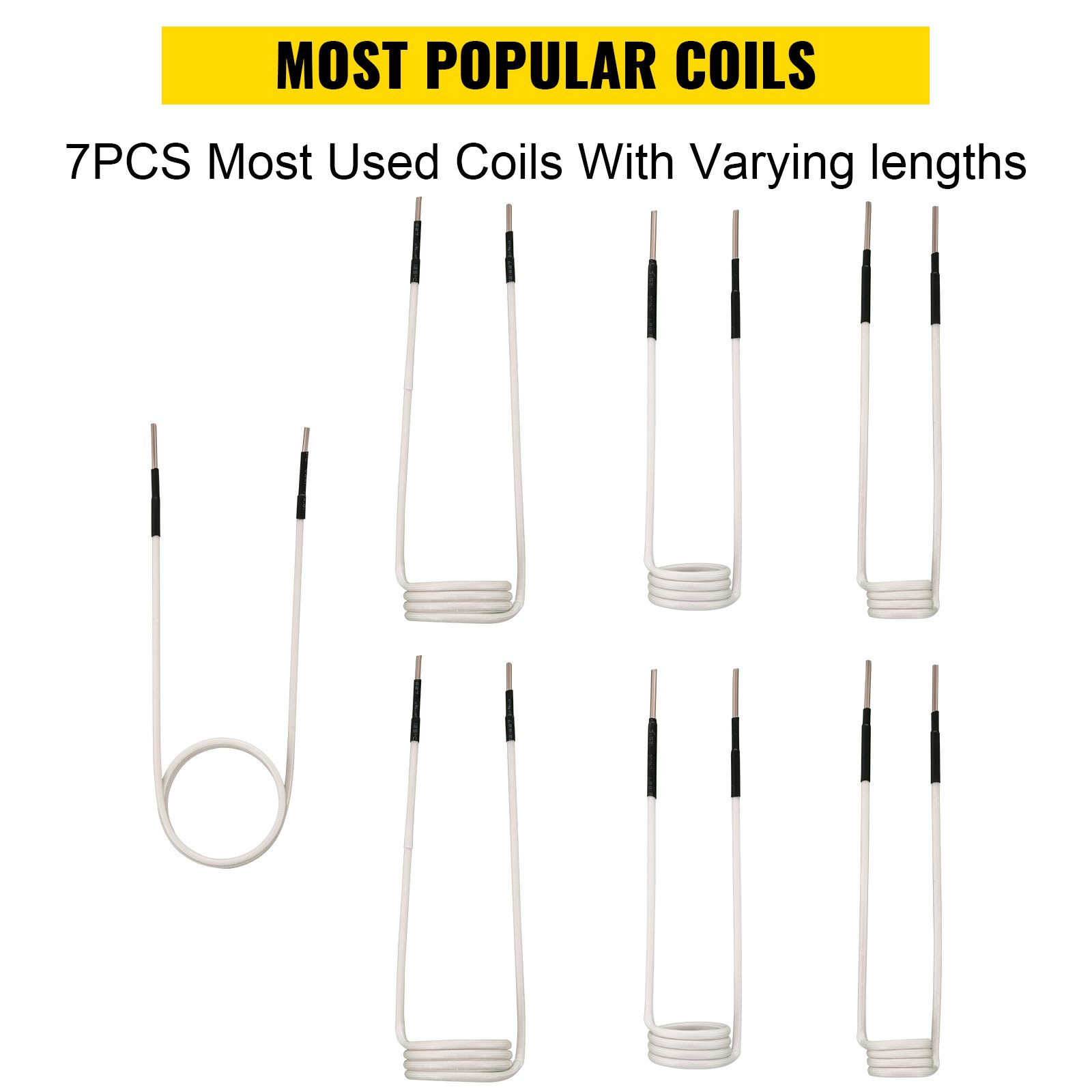 VEVOR Induction Heater Coil Kit 7PCS Most Used Induction Heater Coils ...