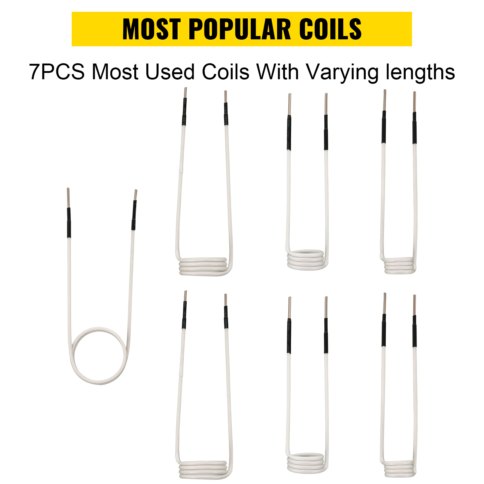 VEVOR Induction Heater Coil Kit 7PCS Most Used Induction Heater Coils ...