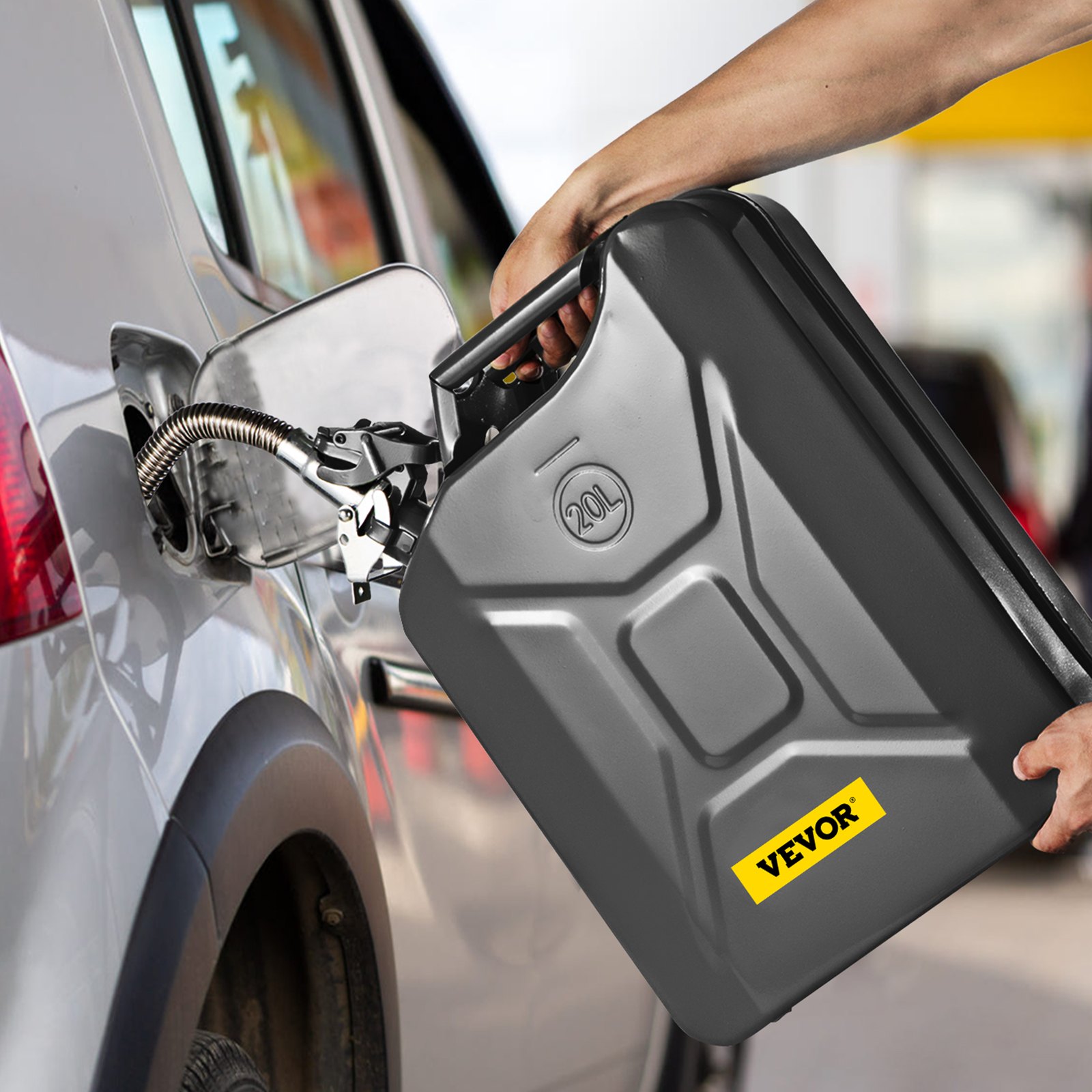 VEVOR Fuel Can, 5.3 Gallon / 20 L Portable Gas Can with Flexible Spout ...