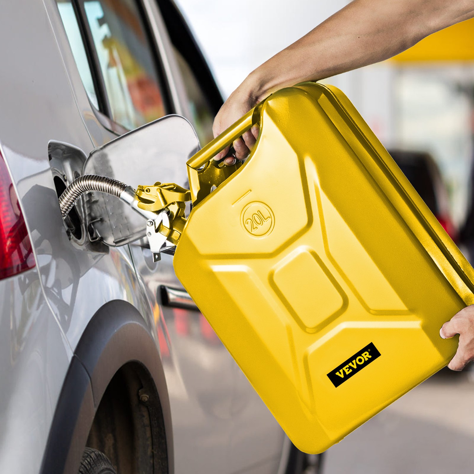 VEVOR Jerry Fuel Can, 5.3 Gallon / 20 L Portable Jerry Gas Can with ...