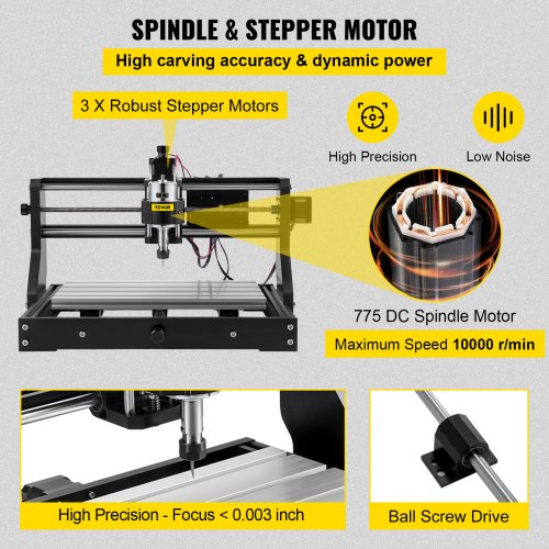 VEVOR CNC 3018 PRO Router Machine, GRBL Control 3-Axis Milling Engraver ...