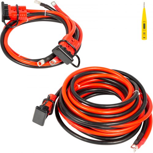 VEVOR Winch Wiring Kit 2 Gauge 32 FT Winch Quick Connect Power Cable ...