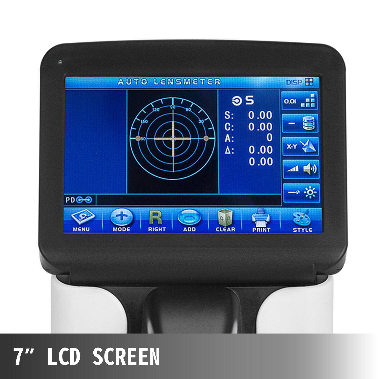 VEVOR JD-2600A 7" LCD Touch Screen Focimeter New Digital Auto Lensmeter ...
