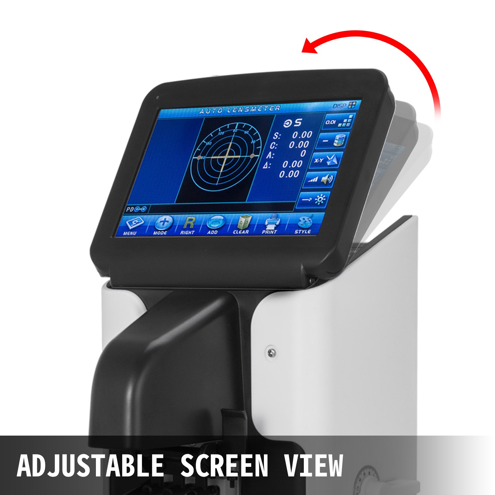 VEVOR JD-2600A 7" LCD Touch Screen Focimeter New Digital Auto Lensmeter ...