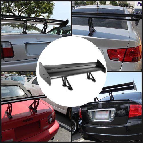 Universal Aluminum 52" GT Wing Trunk Black Spoiler Double Deck Set ...