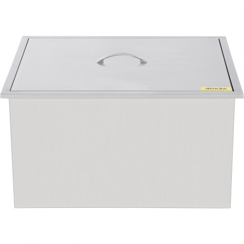VEVOR Drop in Ice Chest 23''L x 17''W x 12''H with Cover 304 Stainless ...