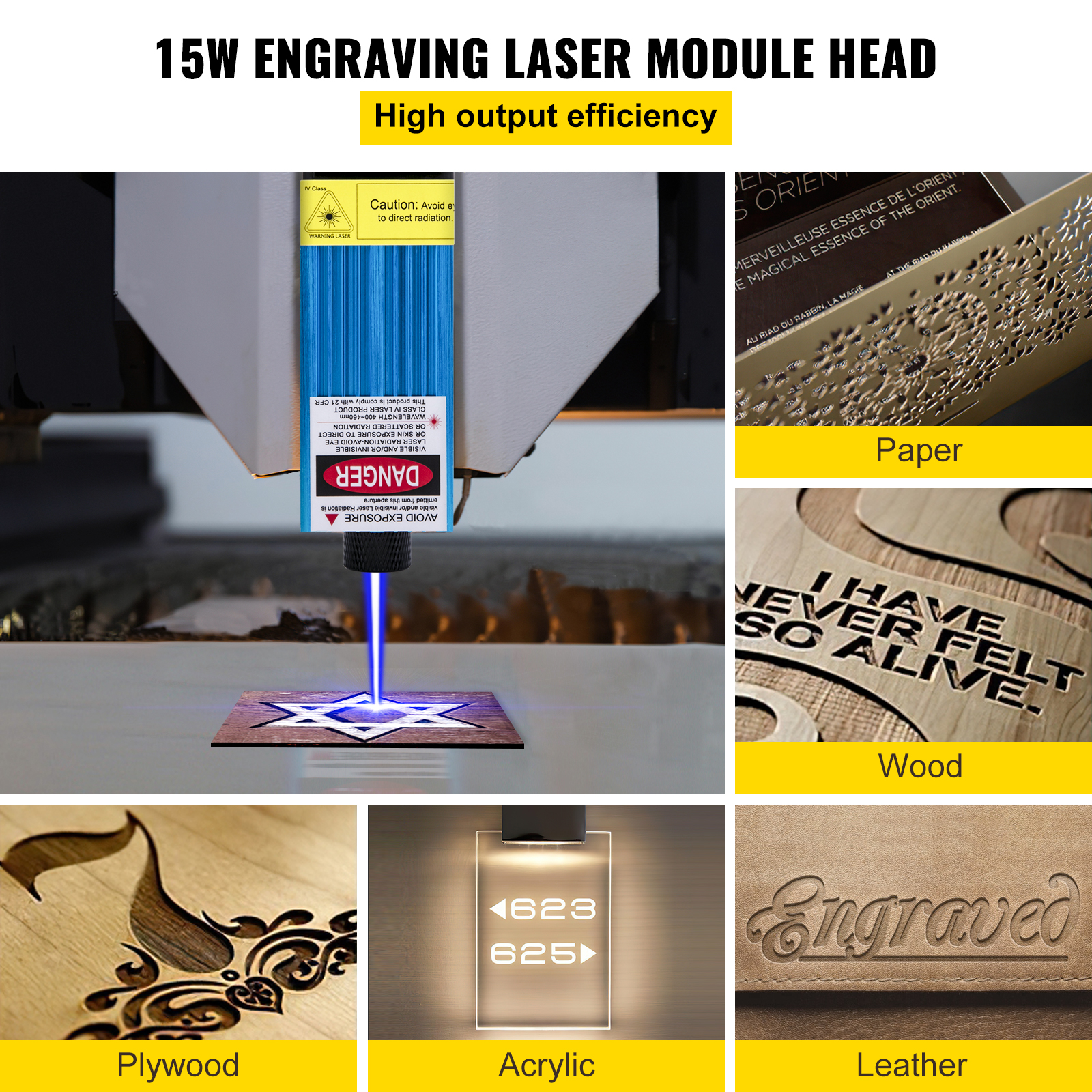 VEVOR Vevor Laser Module 15w,cnc Laser Module 450nm 12v Laser ...