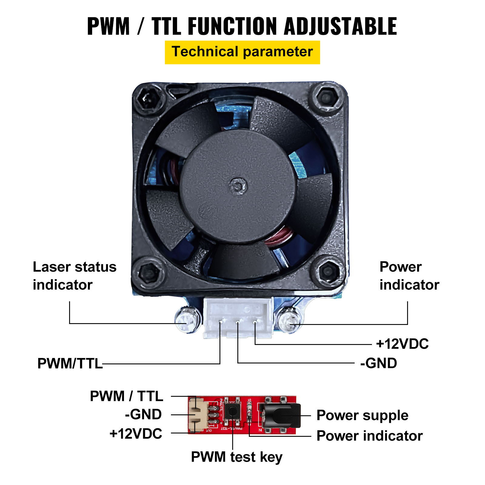 VEVOR Vevor Laser Module 15w,cnc Laser Module 450nm 12v Laser ...