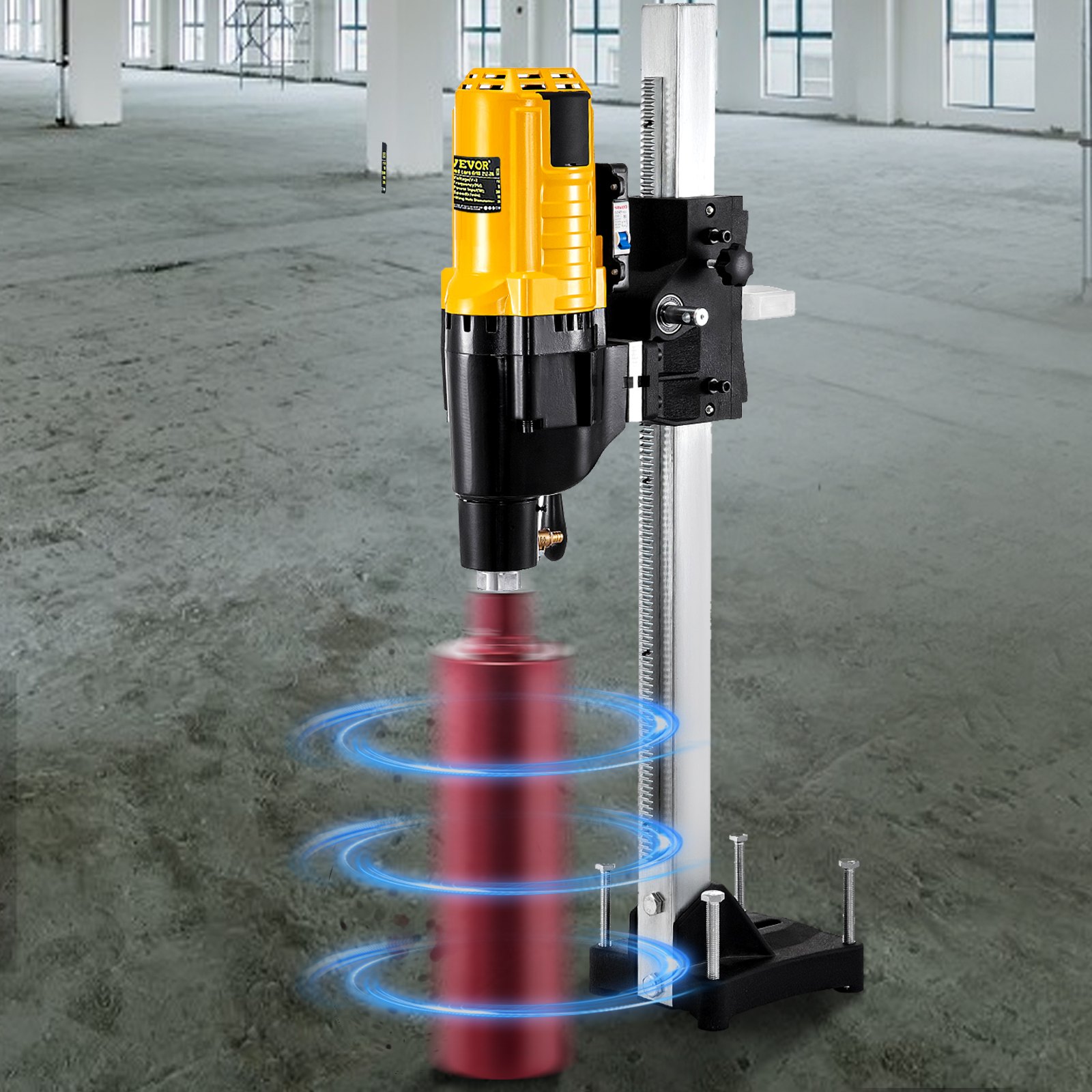 VEVOR Core Drill Machine 305 MM 12 Inches Core Drill Rig Powerful ...