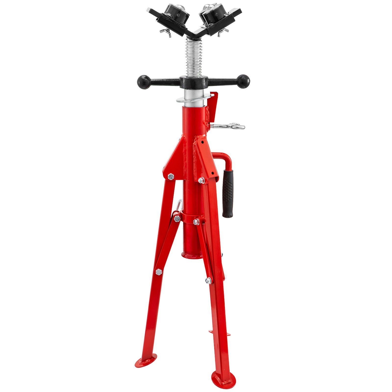 VEVOR Pipe Jack Stand with 4-Ball Transfer V-Head and Folding Legs ...