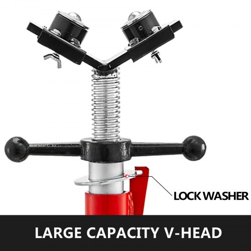 Pipe Jack Stand With 2-Ball Transfer V-Head and Folding Legs 1300LB ...
