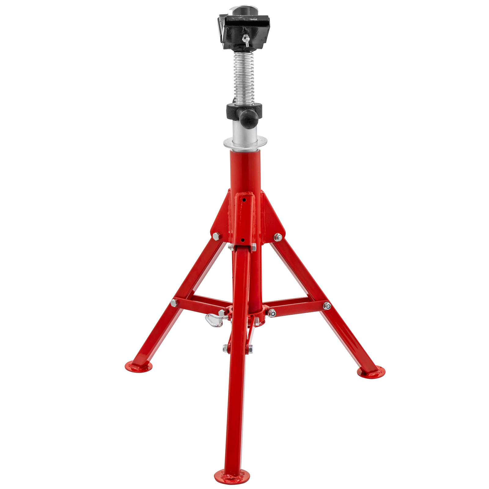 Pipe Jack Stand With 2-Ball Transfer V-Head and Folding Legs 1300LB ...
