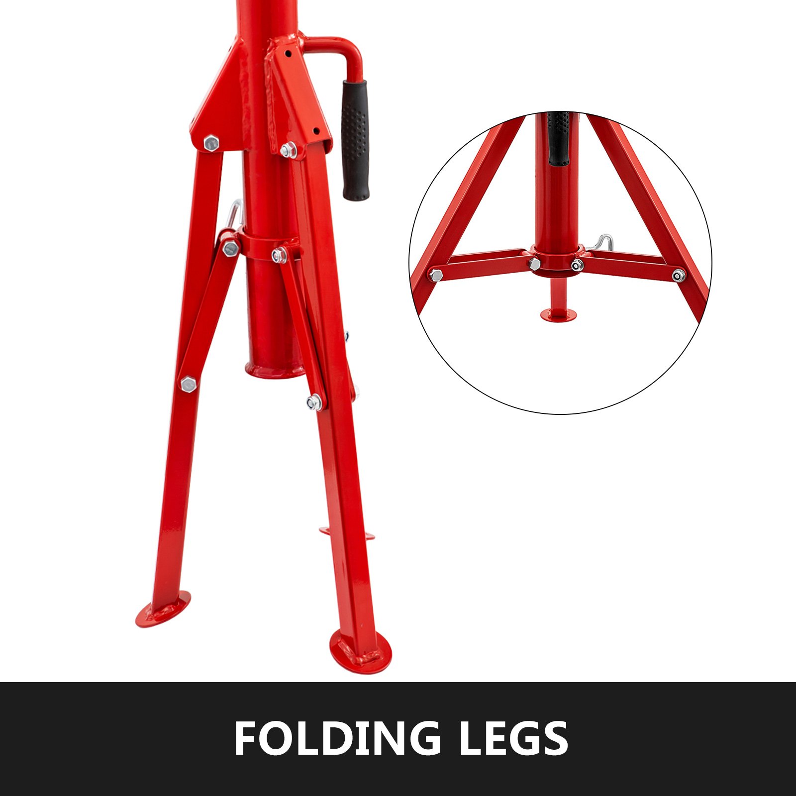 VEVOR Pipe Jack Stand with 4-Ball Transfer V-Head 6mm Thickness and ...
