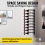 Vevor 9 Bottles Metal Wall Mounting Wine Rack Stackable Storage Satin ...