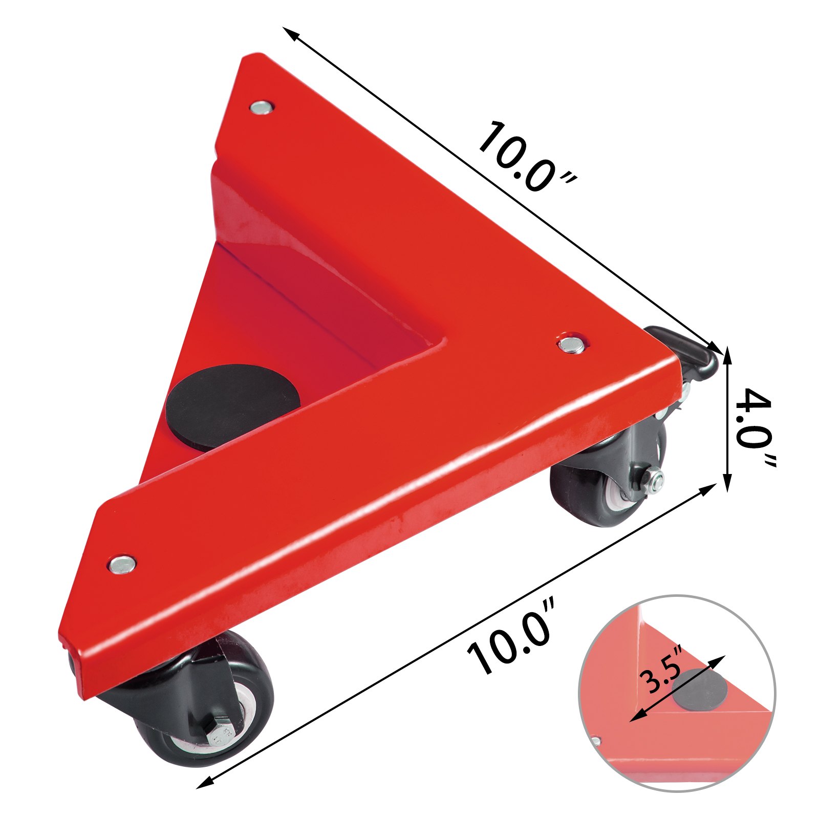 VEVOR Safe Dolly 3 Wheel (1 Locking & 2 Swivel), Corner Mover 1380 Lbs ...