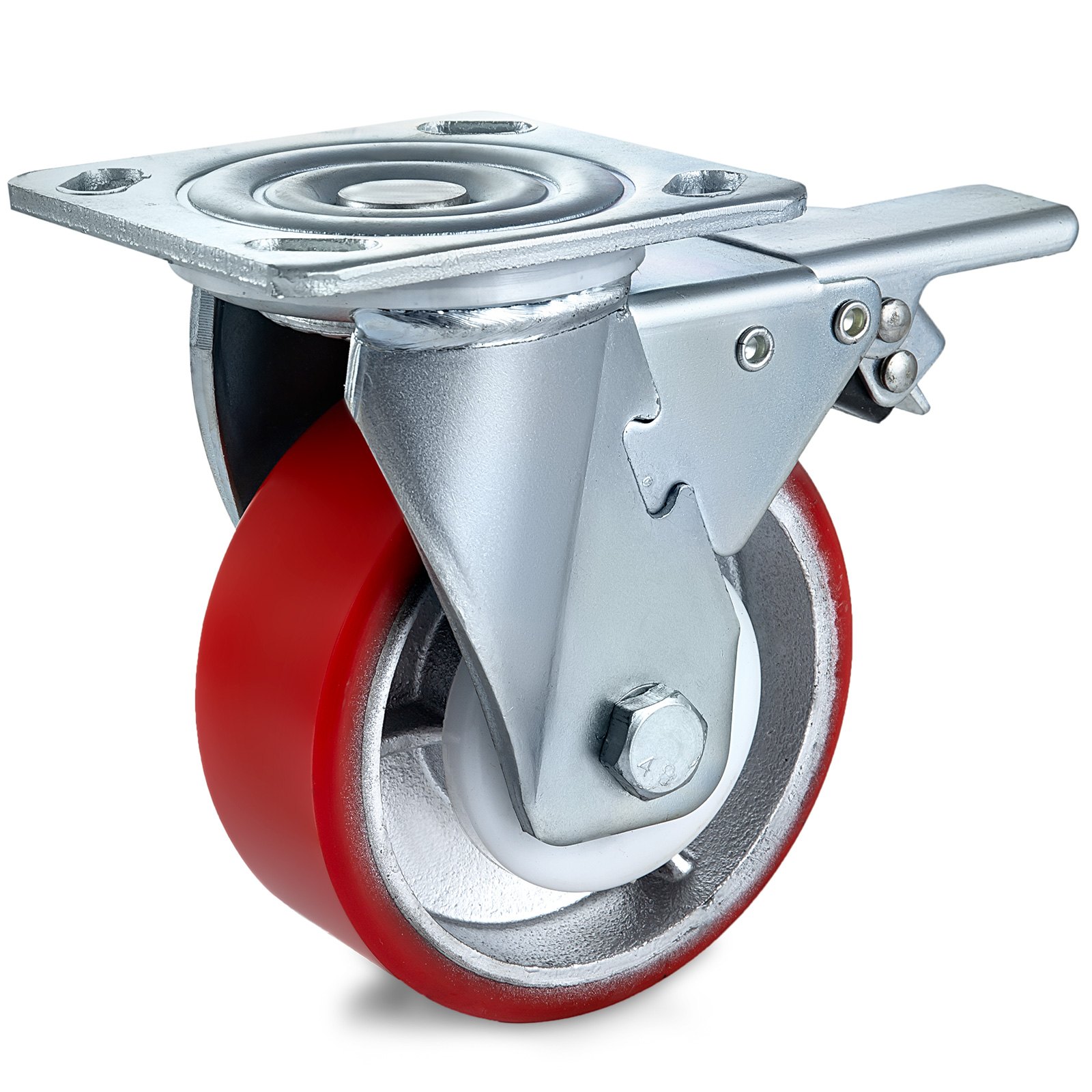 VEVOR 4 Pack Caster Wheels 5 x 2 Inch with Dual Locking Polyurethane ...