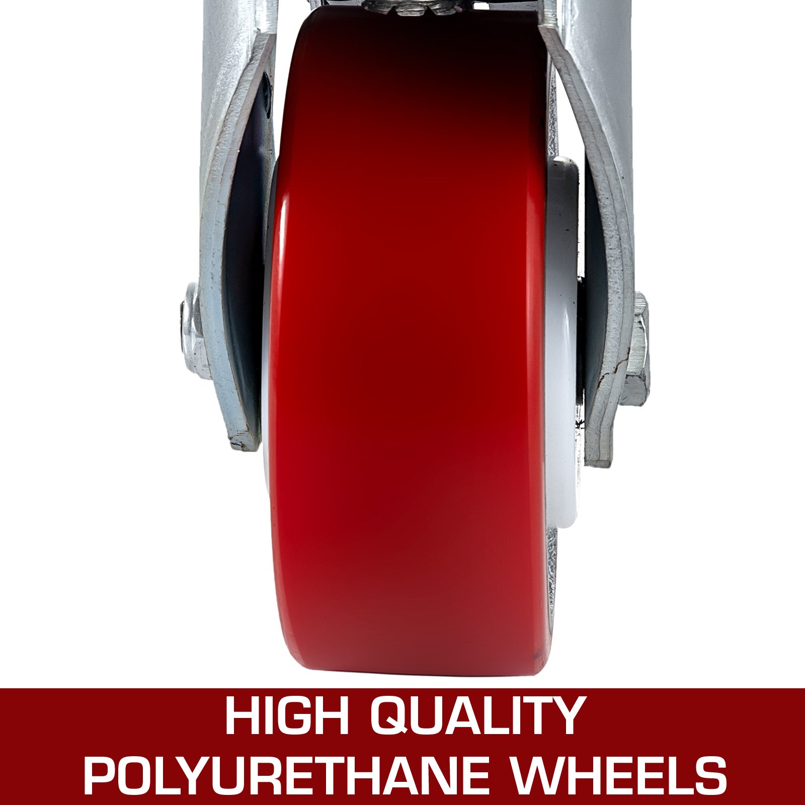 VEVOR 4 Pack Caster Wheels 5 x 2 Inch with Dual Locking Polyurethane ...