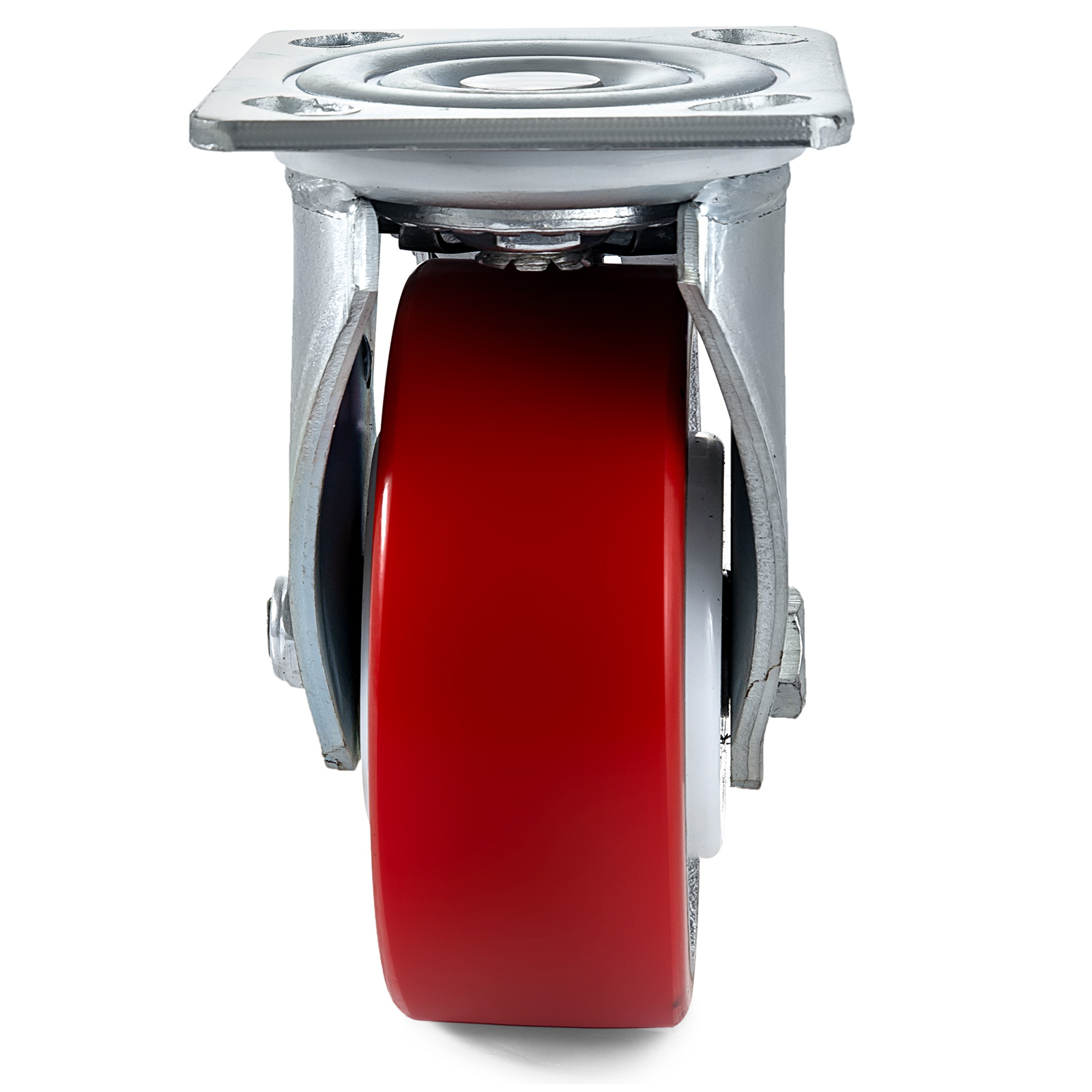 5" X 2" Polyurethane Swivel Caster With Dual Locking Heavy Duty Rigid ...