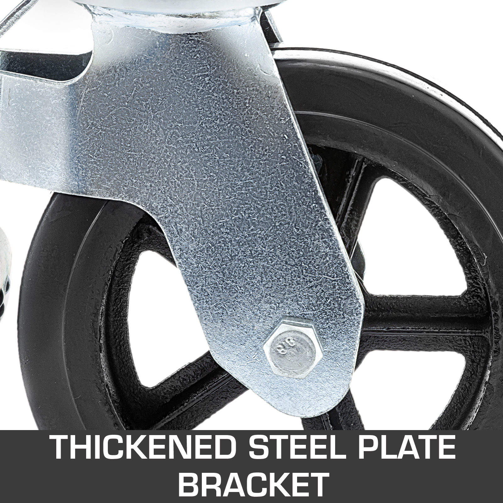 Scaffolding Casters 8" X 2" 4pcs Locking Brakes Swivel Rubber Cast ...